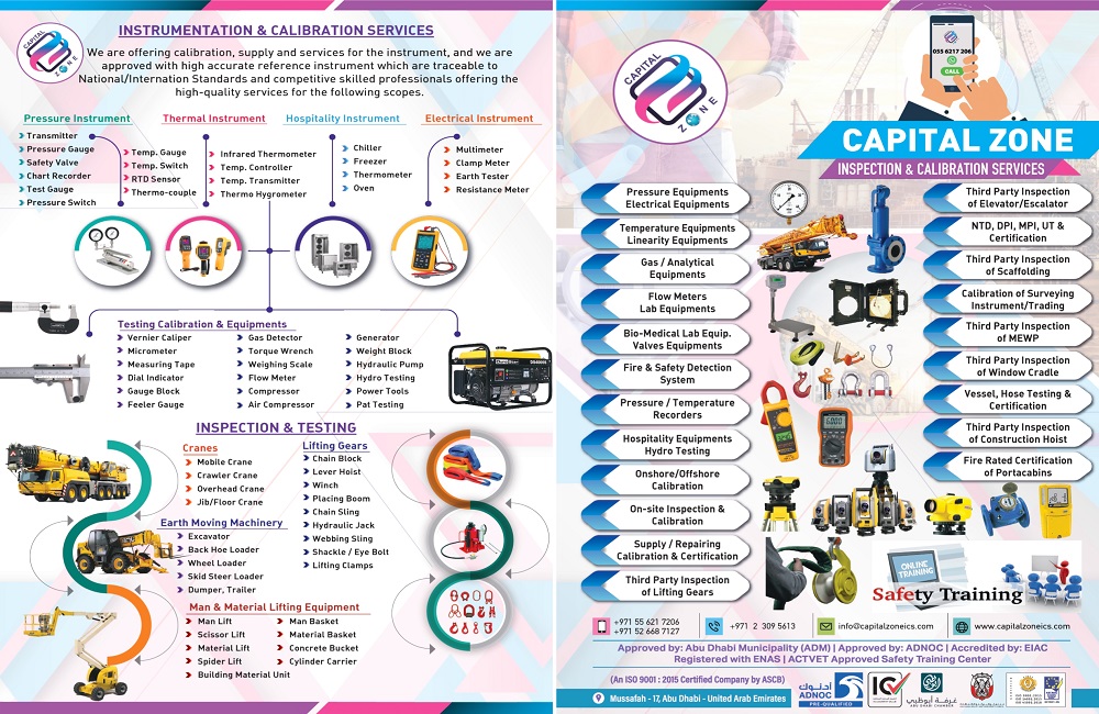 Capital Zone Inspection and Calibration Services (Maintenance)